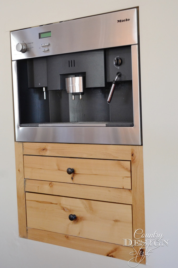 Coffee Station in a Cabinet - Country Design Style