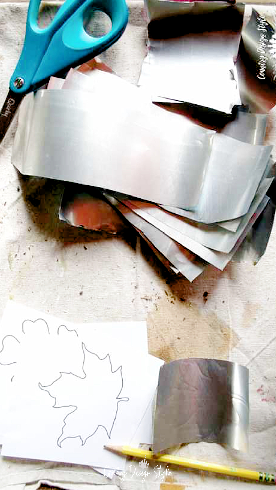 DIY Metal Leaves made into 1 awesome wreath - Country Design Style