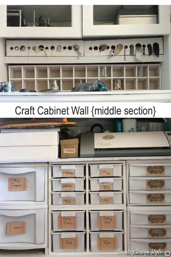 How to create an easy craft cabinet wall - Country Design Style
