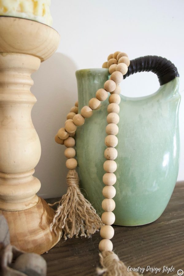 How to make a rustic wood beaded garland - Country Design Style