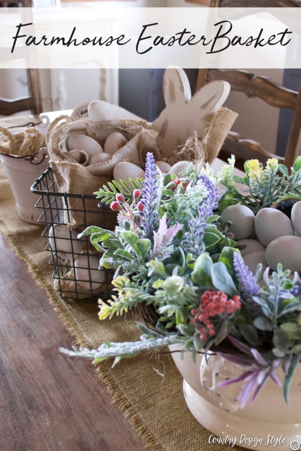 How to make a farmhouse Easter display basket - Country Design Style