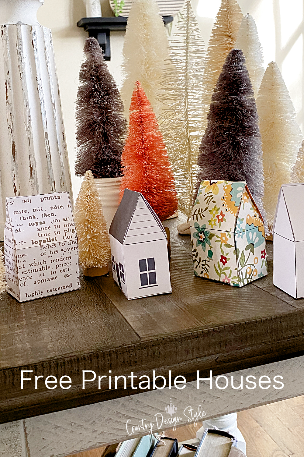 Create your own Paper Houses with this printable in 2 sizes - Country ...